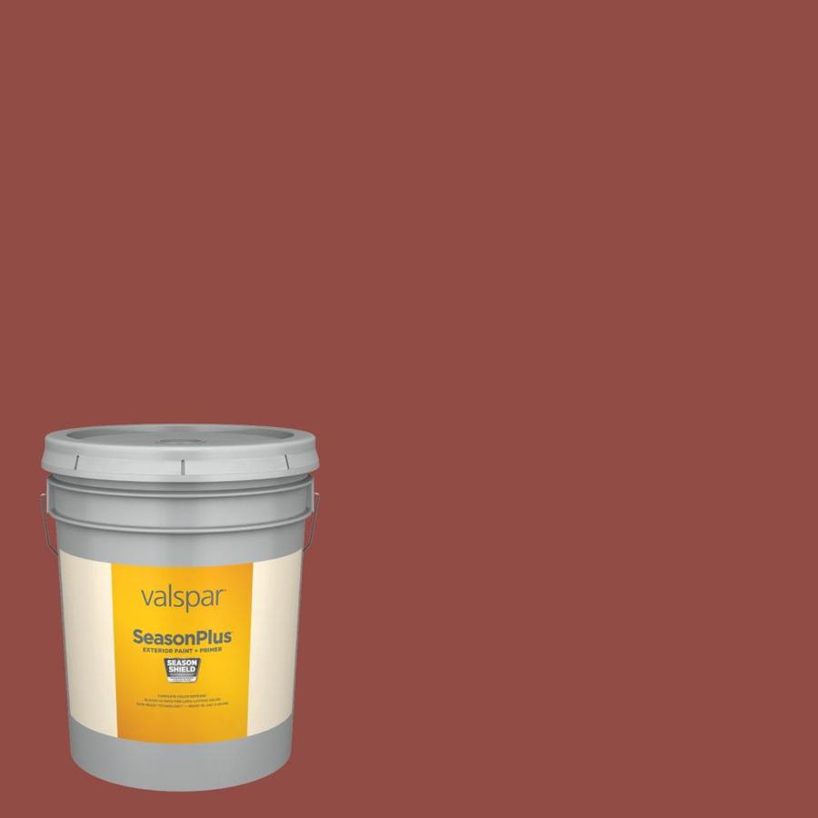 Valspar SeasonPlus Decadent Red Flat Latex Exterior Paint (Actual Net ...