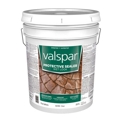 Valspar Clear Wet Look Gloss Waterproofer (5-Gallon) in the ...