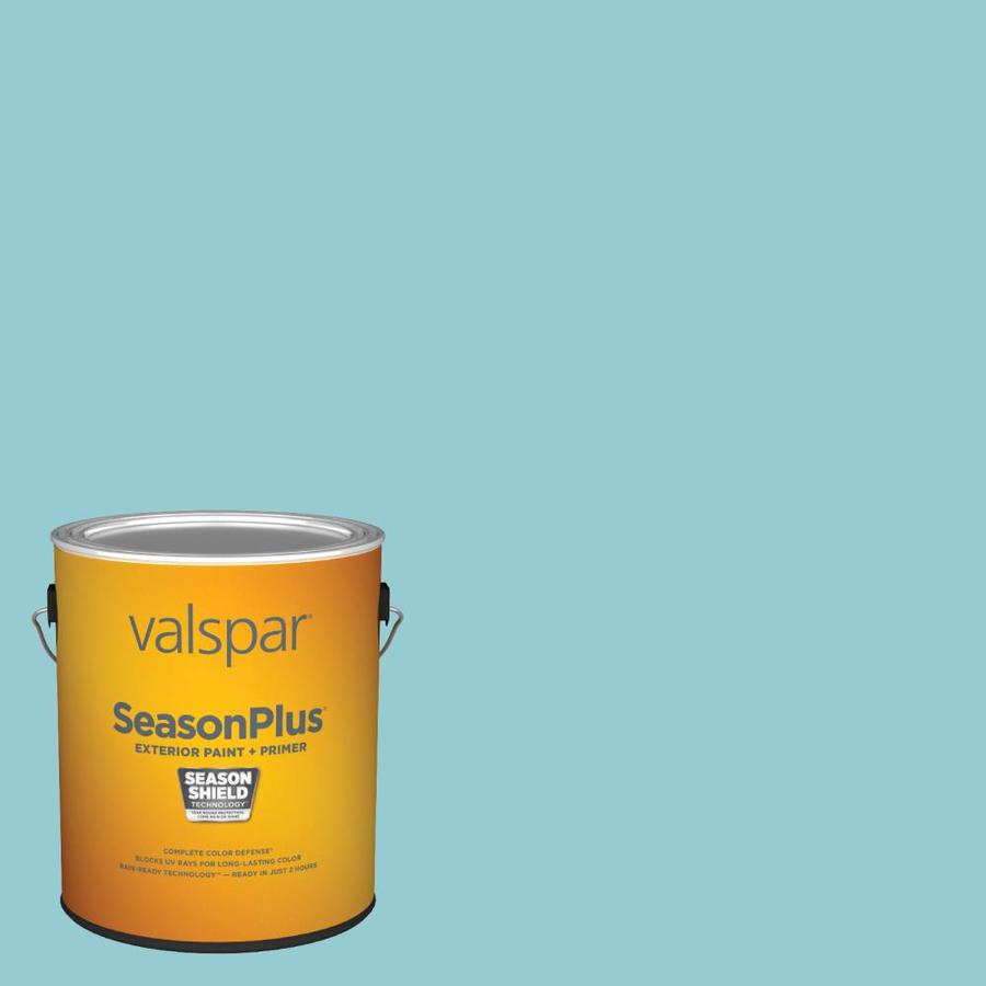 Valspar SeasonPlus Satin Breezy Aqua Hgsw1335 Exterior Paint (1-Gallon ...