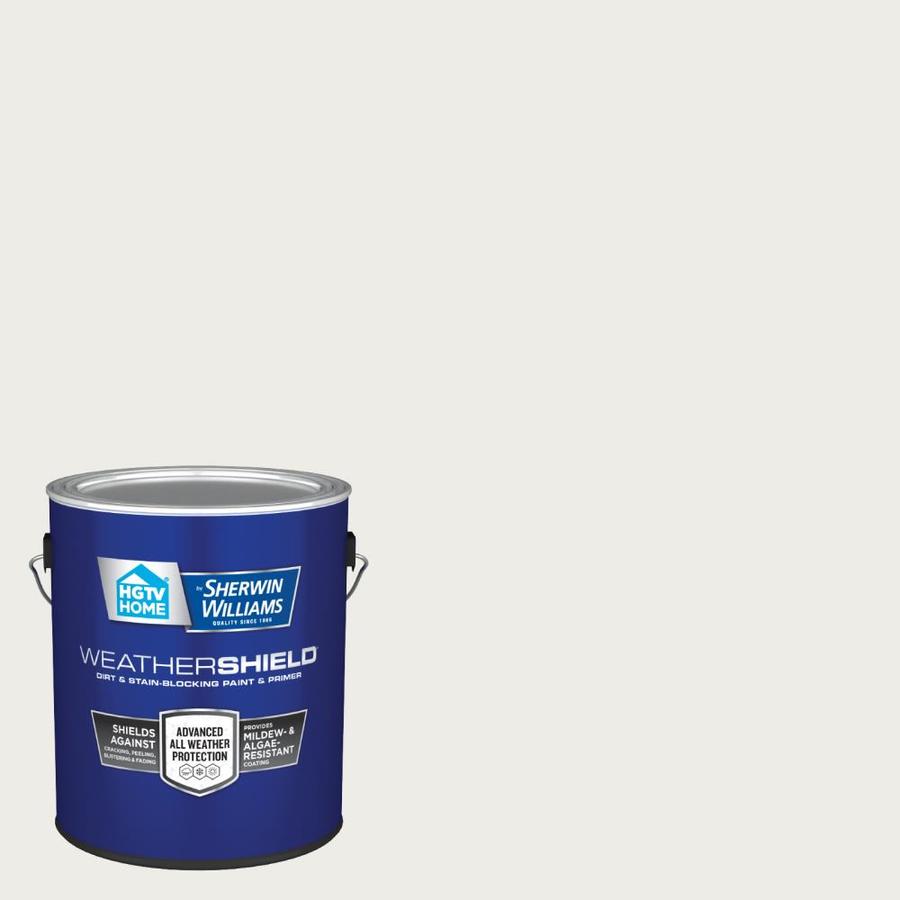 HGTV HOME by Sherwin-Williams Weathershield PURE WHITE Semi-gloss Latex ...