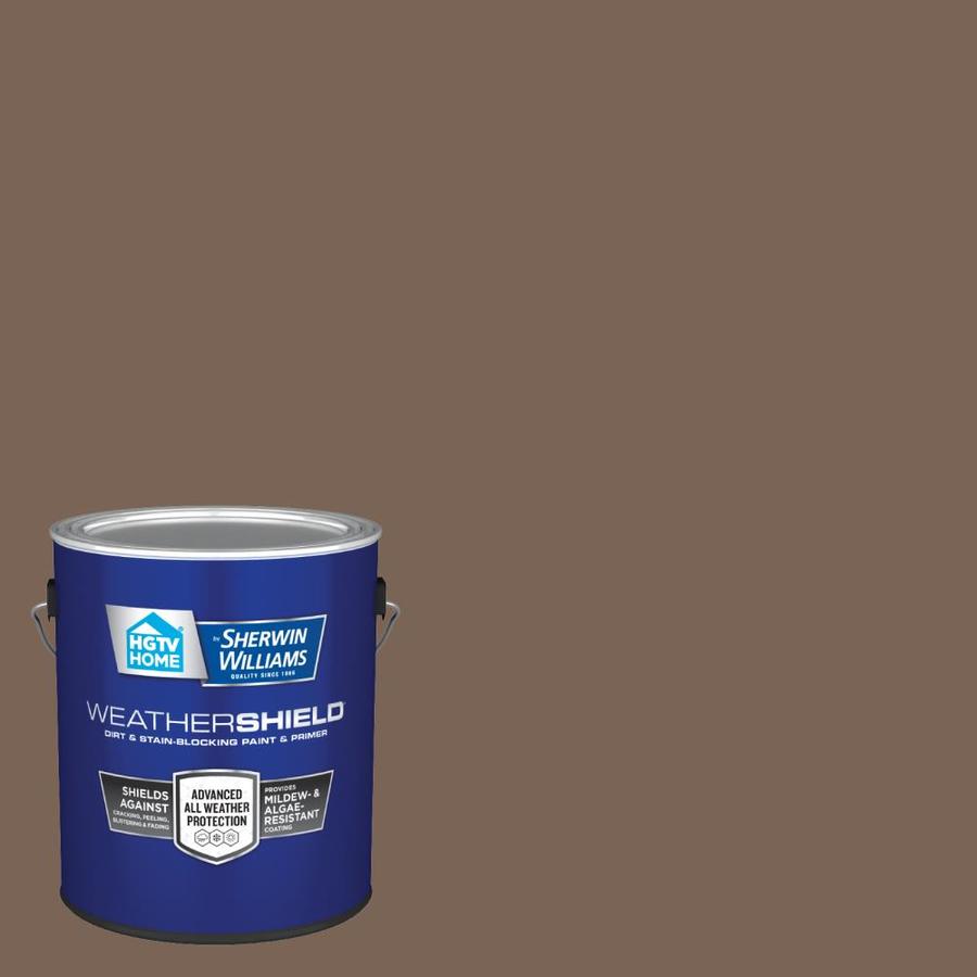 HGTV HOME by Sherwin-Williams Weathershield Deep Satin Cobble Brown ...