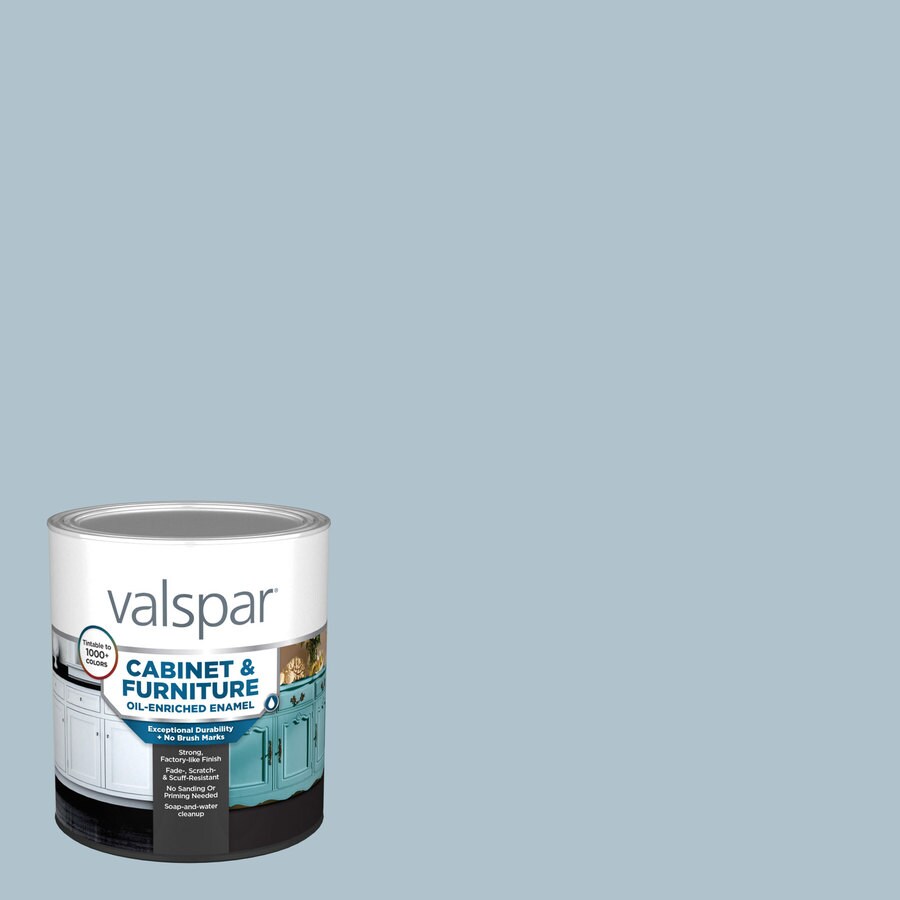 Valspar Cabinet and Furniture Satin Rain Sw6219 Enamel Interior Paint ...