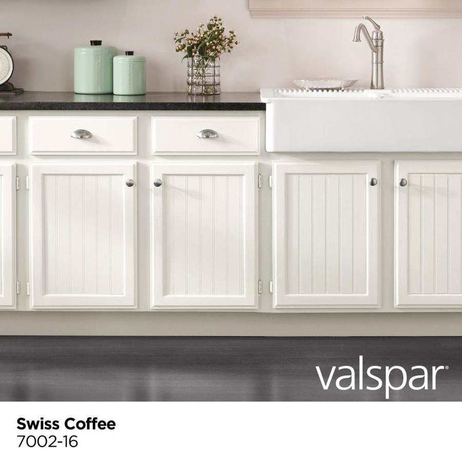 Valspar Cabinet Enamel Satin Swiss Coffee 7002-16 Enamel Interior Paint ...