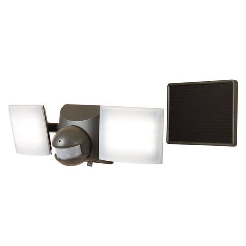 All-Pro 180-Degree 650-Lumen Bronze Solar LED Motion-Activated Flood ...