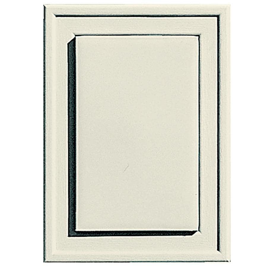 Builders Edge 4.5-in x 6.25-in Linen Vinyl Universal Mounting Block at ...