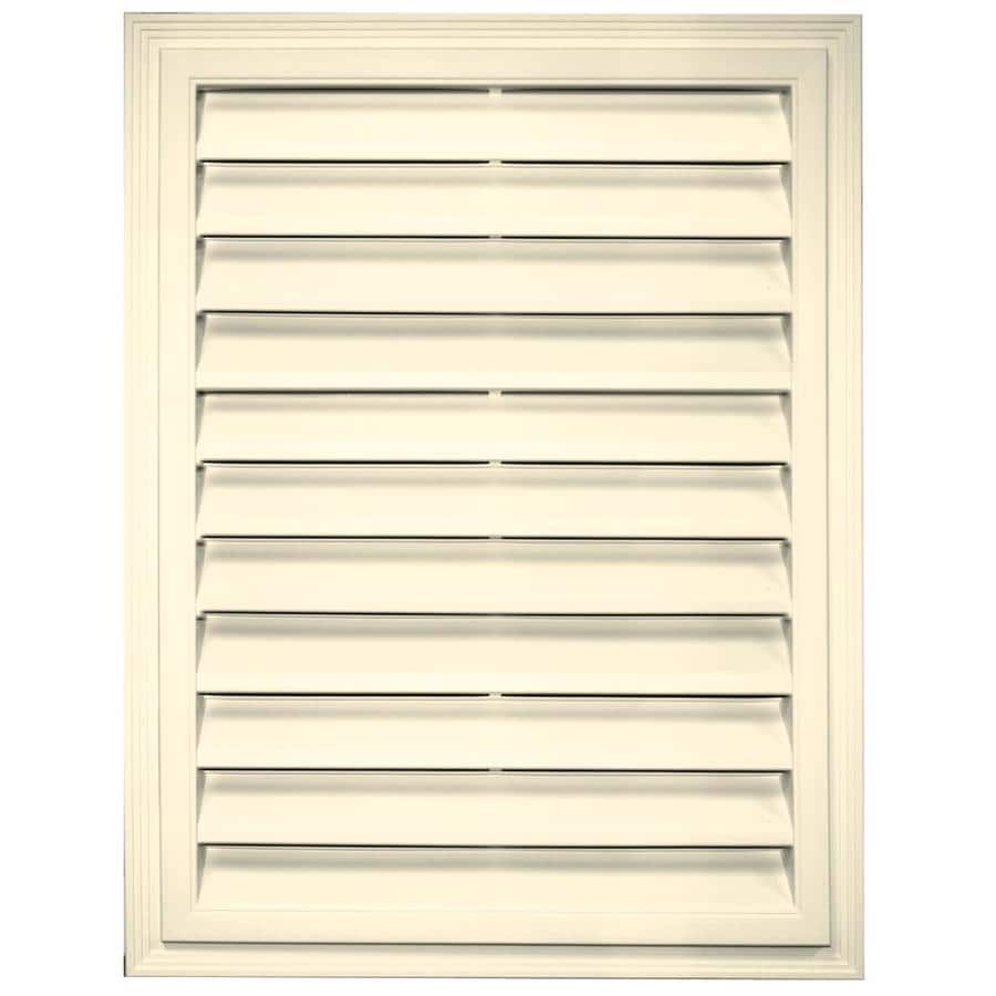 Builders Edge 20.2-in x 26.2-in Heritage Cream Rectangle Vinyl Gable ...