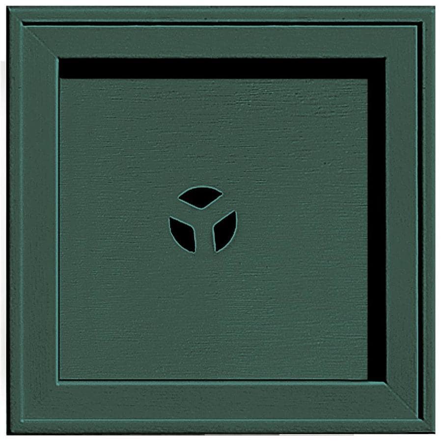 Builders Edge 7.75-in x 7.75-in Forest Green Vinyl Universal Mounting ...