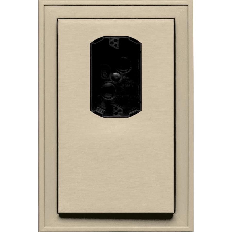 Builders Edge 8.125-in x 12-in Almond Vinyl Electrical Mounting Block ...