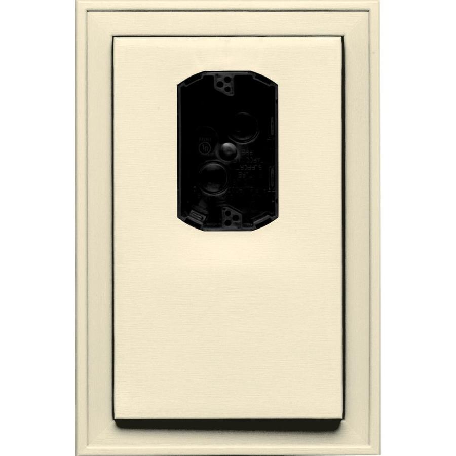 Builders Edge 8.125-in x 12-in Heritage Cream Vinyl Electrical Mounting ...