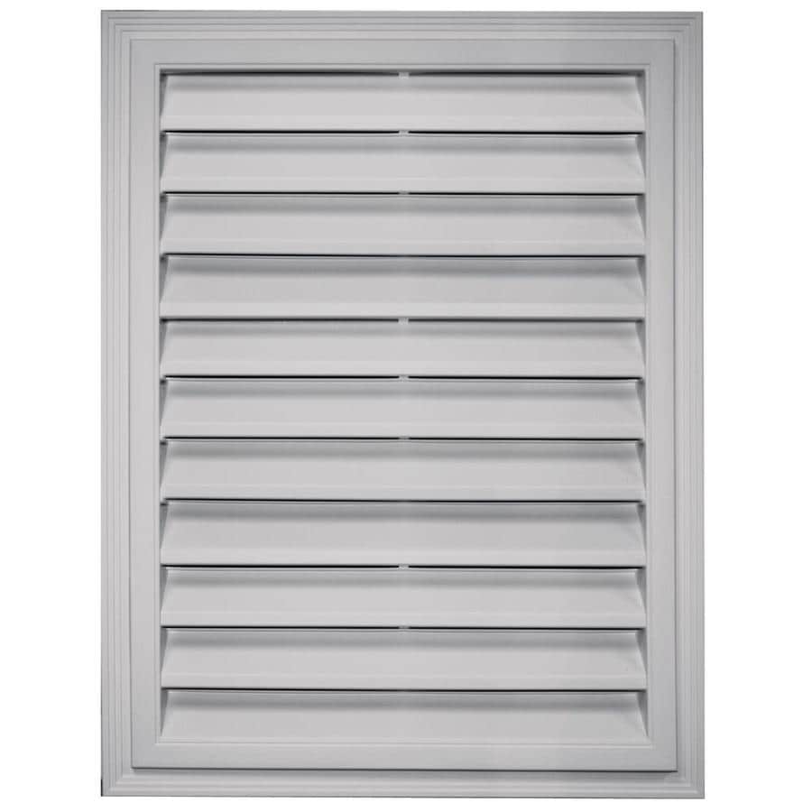 Builders Edge 20.2-in x 26.2-in Paintable Rectangle Vinyl Gable Vent at ...