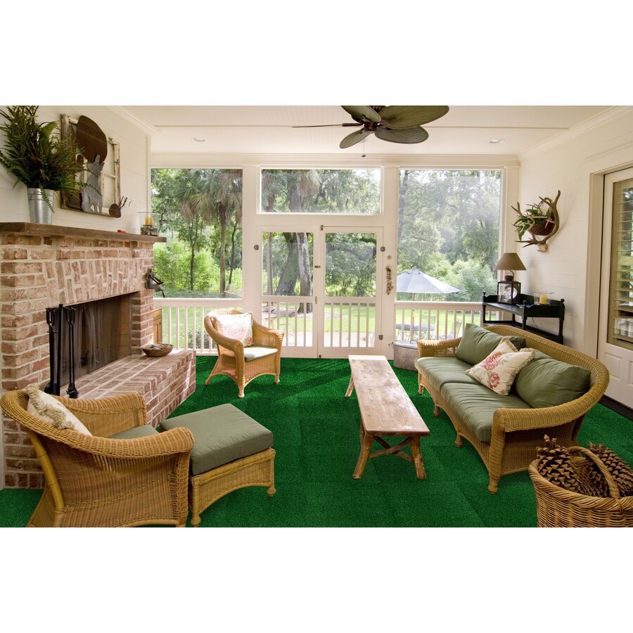 Select Elements Green Needlebond Carpet Tile (22.5-sq ft) at Lowes.com