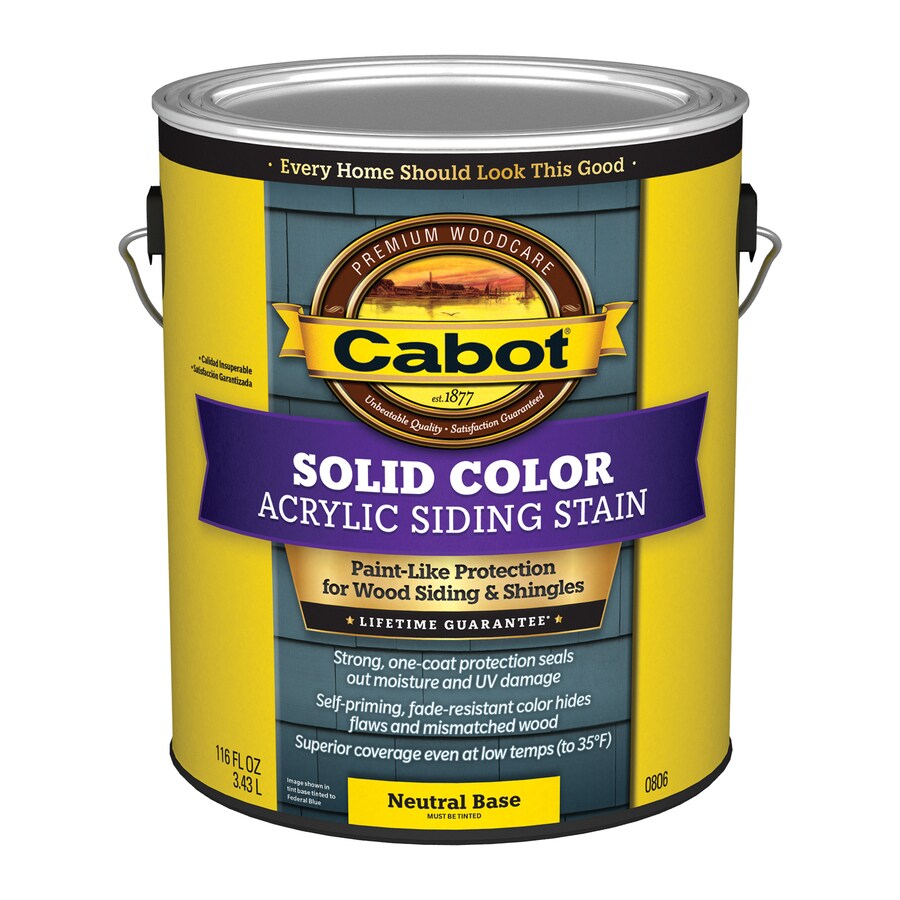 Cabot Siding and Fence Tintable Neutral Base Solid Exterior Wood Stain ...