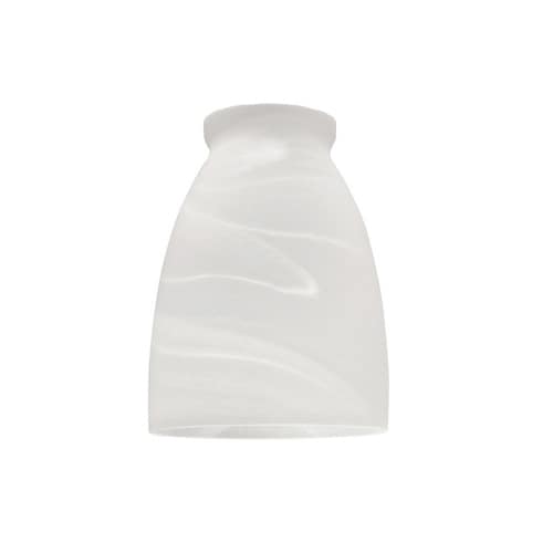 Litex 4.75-in H 3.75-in W Alabaster Alabaster Glass Cone Vanity Light ...