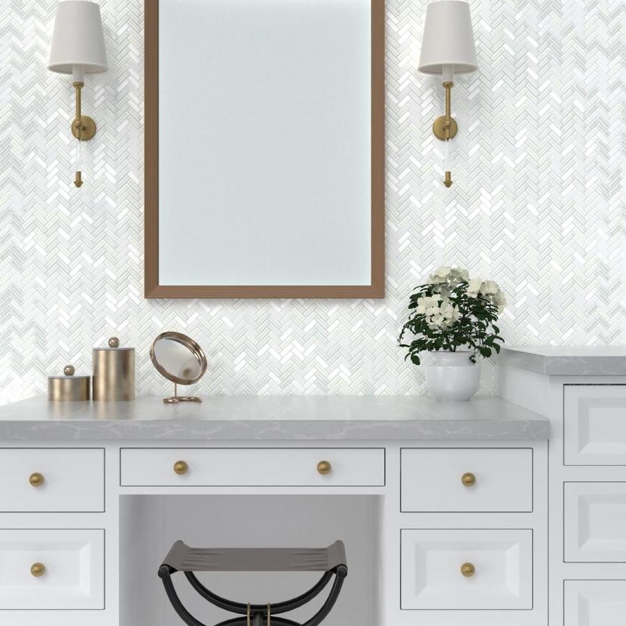 American Olean Serentina Bliss 12-in x 12-in Multi-finish Glass ...