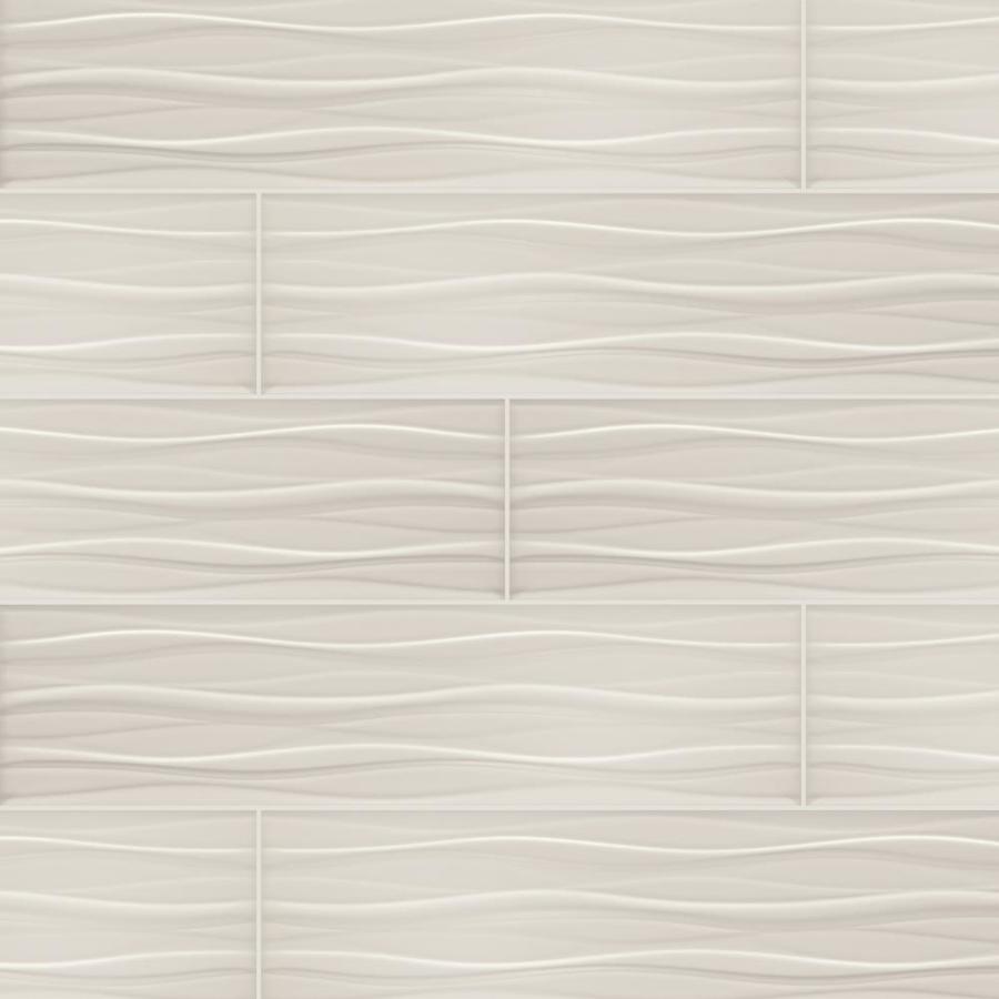 American Olean Visual Impressions 10-Pack Gray 8-in x 24-in Glossy ...