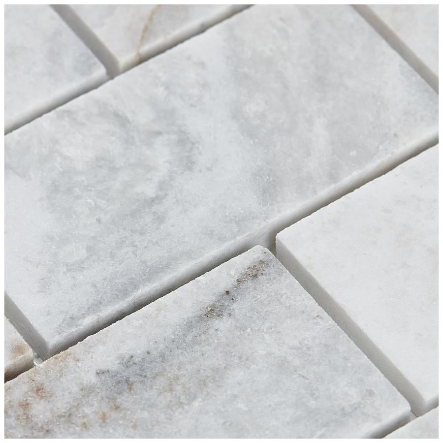 American Olean Genuine Stone White Ember 11-in x 13-in Honed Natural ...