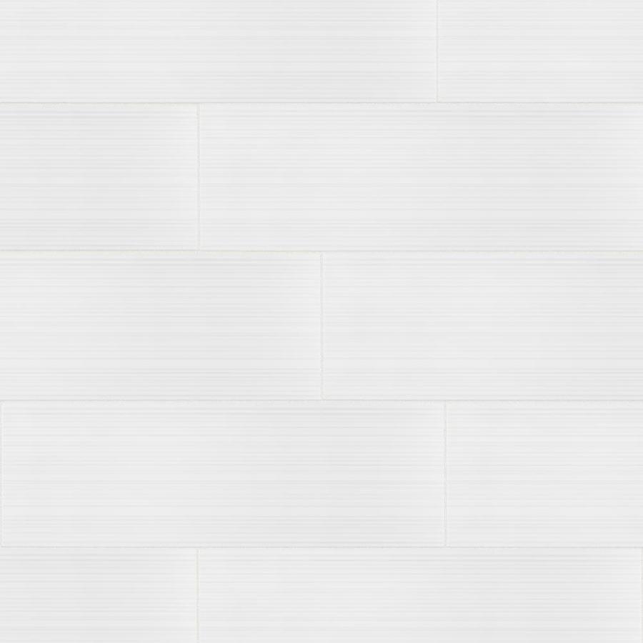 American Olean Elegant Structures Brilliant White 8-in x 24-in Glossy ...