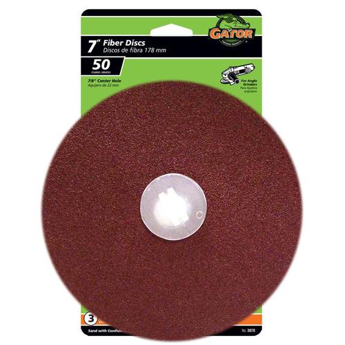 Gator Fiber Discs 3-Pack Aluminum Oxide 7-in 50-Grit Fiber Disc at ...