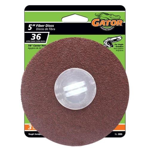 Gator Fiber Discs 3-Pack Aluminum Oxide 5-in 36-Grit Fiber Disc at ...
