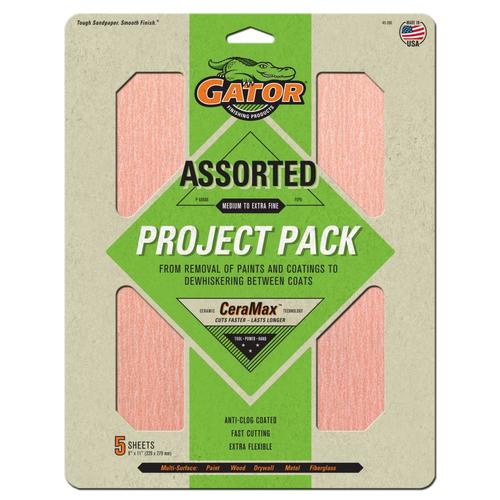 Gator 5-Pack 9.0-in W x 11.0-in L Commercial Sandpaper in the Sandpaper ...
