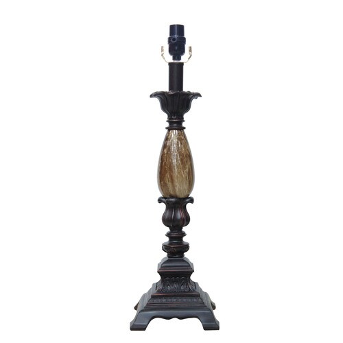 Allen + roth 20-in 3-Way Switch Bronze Resin Lamp Base at Lowes.com