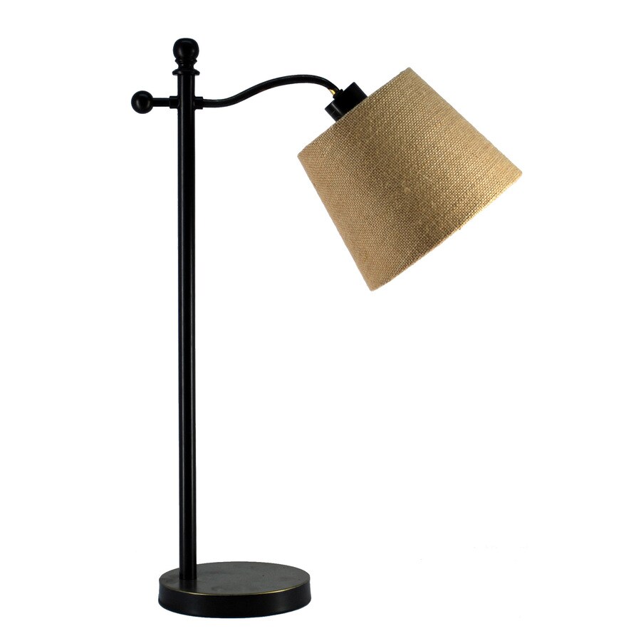 allen + roth 24-in Aged Bronze Table Lamp with Fabric Shade at Lowes.com