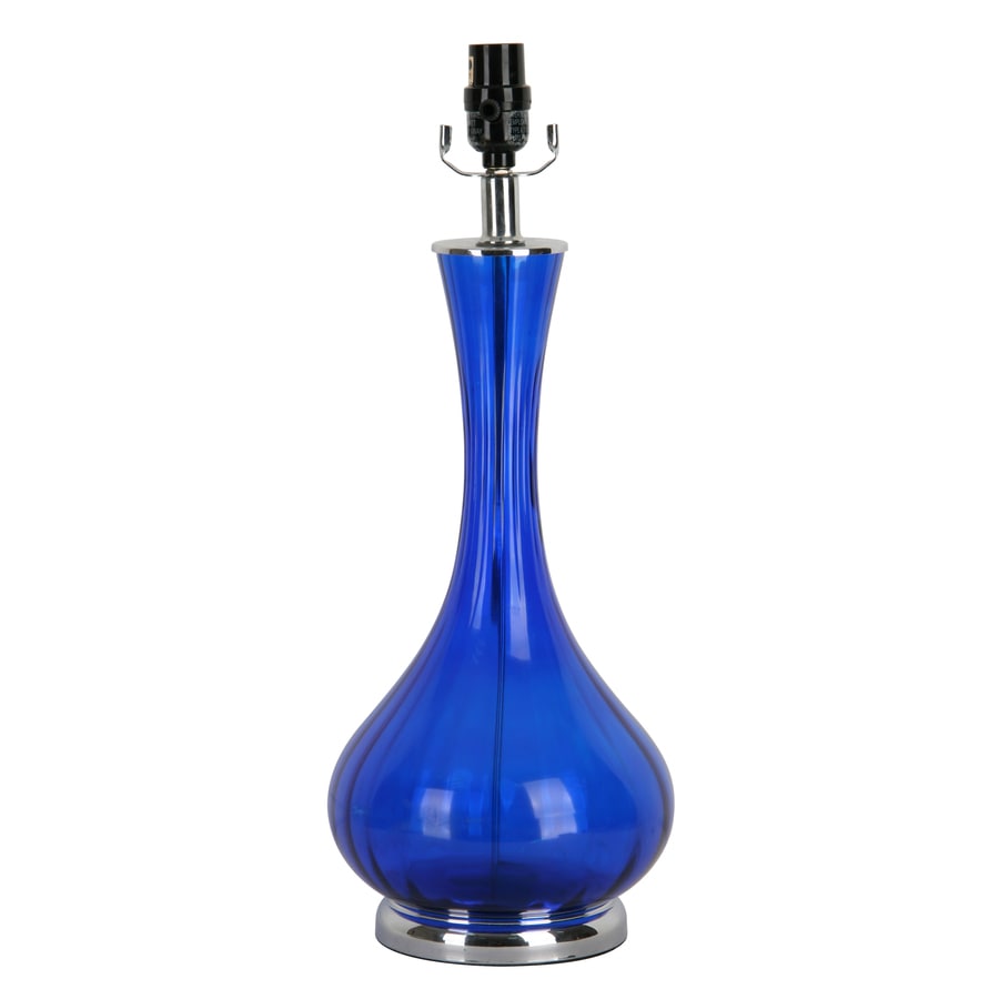 Decor Therapy 21-in Blue Electrical Outlet 3-way Glass Lamp Base in the ...