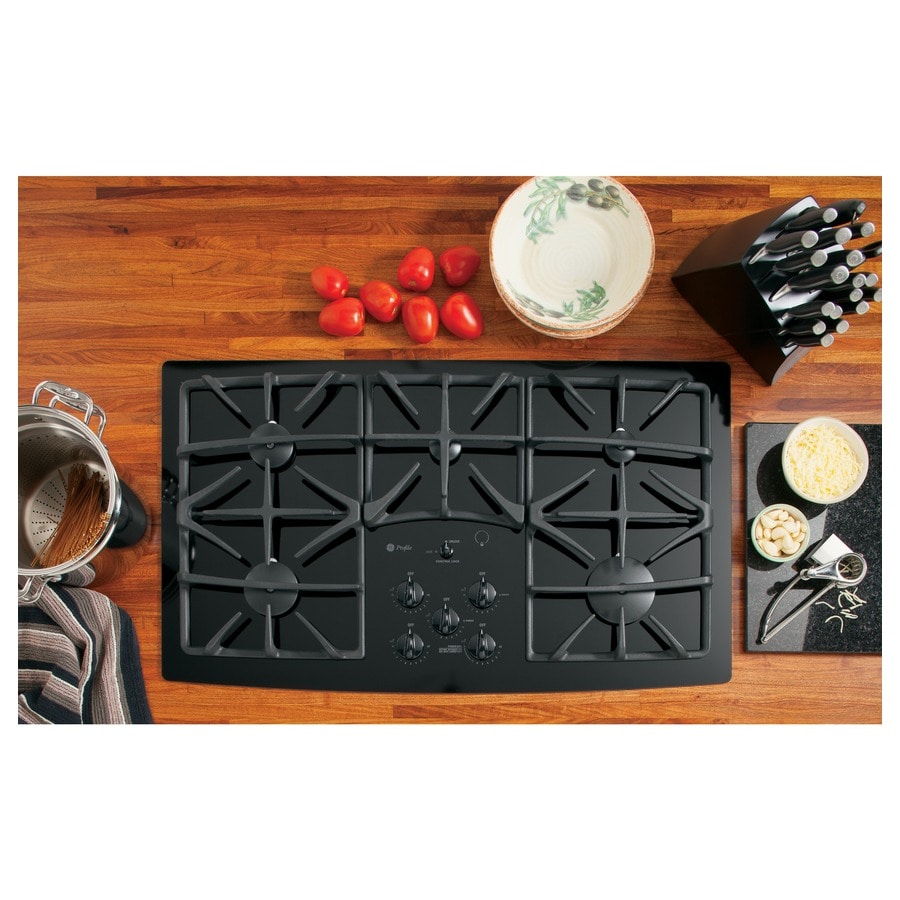 GE Profile 36-in Black Gas Cooktop at Lowes.com