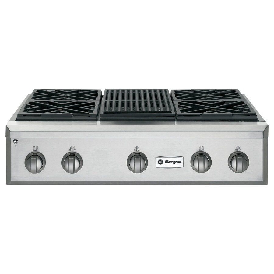 Monogram 36-in Stainless Steel Gas Cooktop at Lowes.com