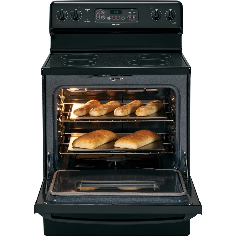 Hotpoint 30-in Glass Top Electric Range Black ) in the Single Oven ...