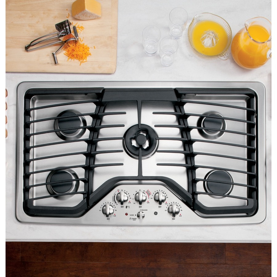 GE Profile 36-in Stainless Steel Gas Cooktop in the Gas Cooktops ...