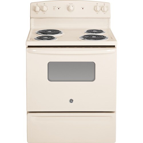 GE Freestanding 5-cu ft Electric Range (Bisque) (Common: 30-in; Actual ...