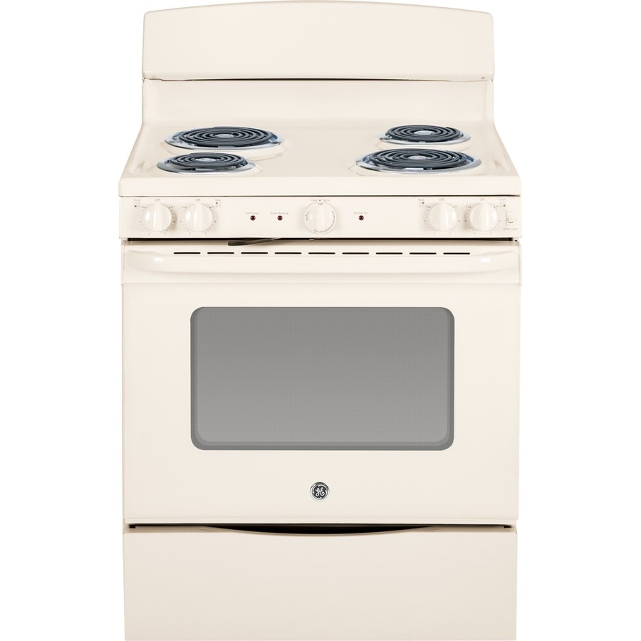 GE 30-in Self-Cleaning Electric Range (Bisque) at Lowes.com