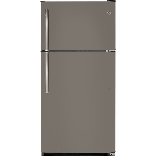 GE 20.8-cu ft Top-Freezer Refrigerator (Slate) in the Top-Freezer ...