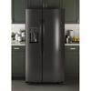 GE 25.3-cu ft Side-by-Side Refrigerator with Ice Maker (Black Stainless ...