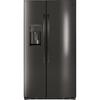 GE 25.3-cu ft Side-by-Side Refrigerator with Ice Maker (Black Stainless ...