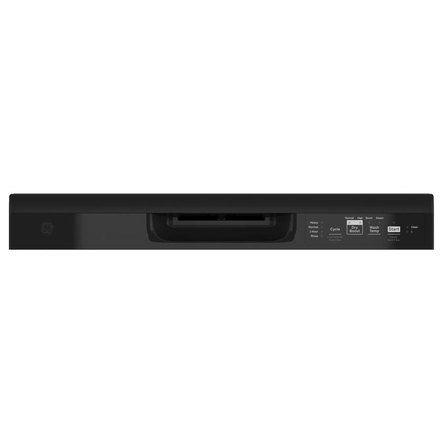 GE Dry Boost 59-Decibel Front Control 24-in Built-In Dishwasher (Black ...