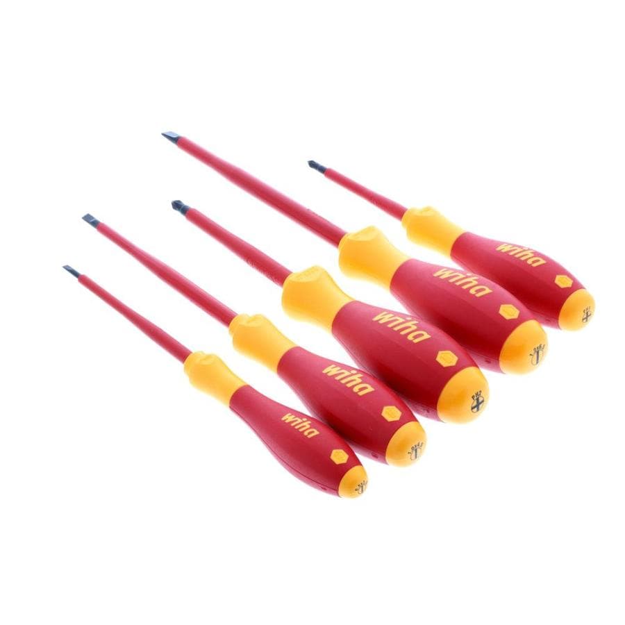Wiha Insulated 5-Piece Composite Handle Insulated Screwdriver Set in ...