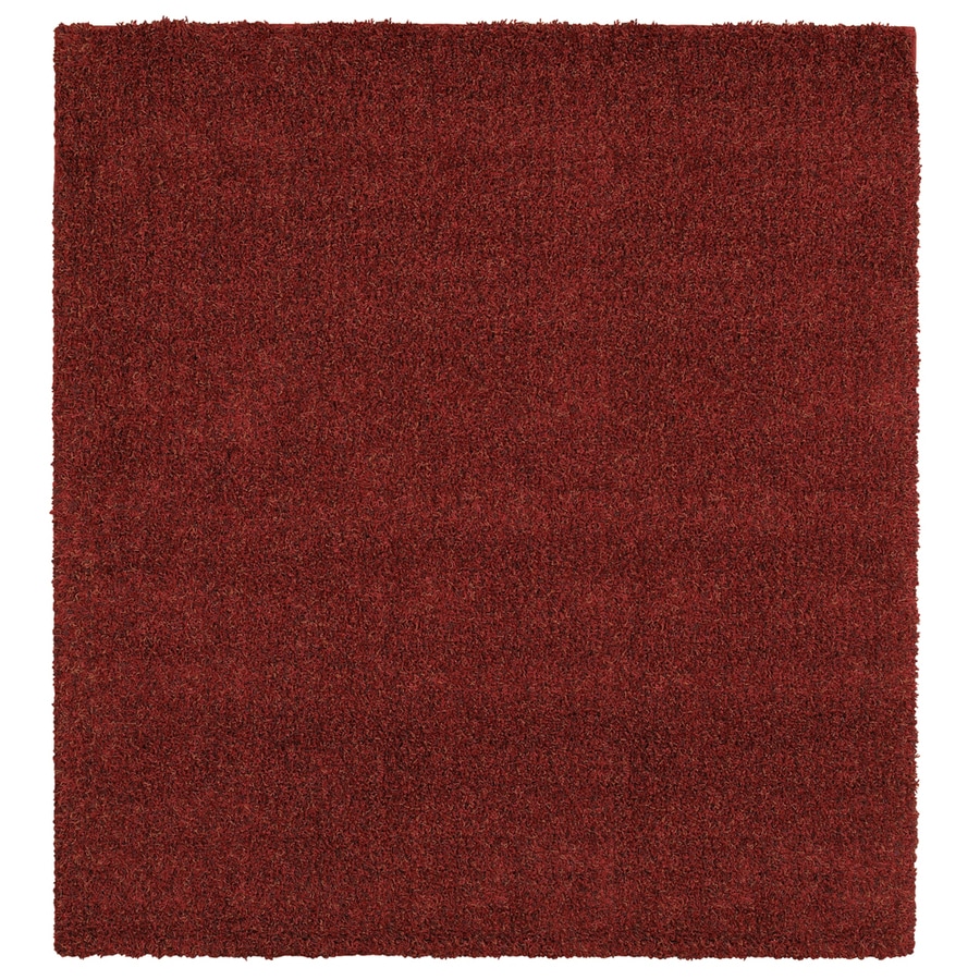 Mohawk Home Perry Shag Red 8 x 8 Red Area Rug in the Rugs department at ...