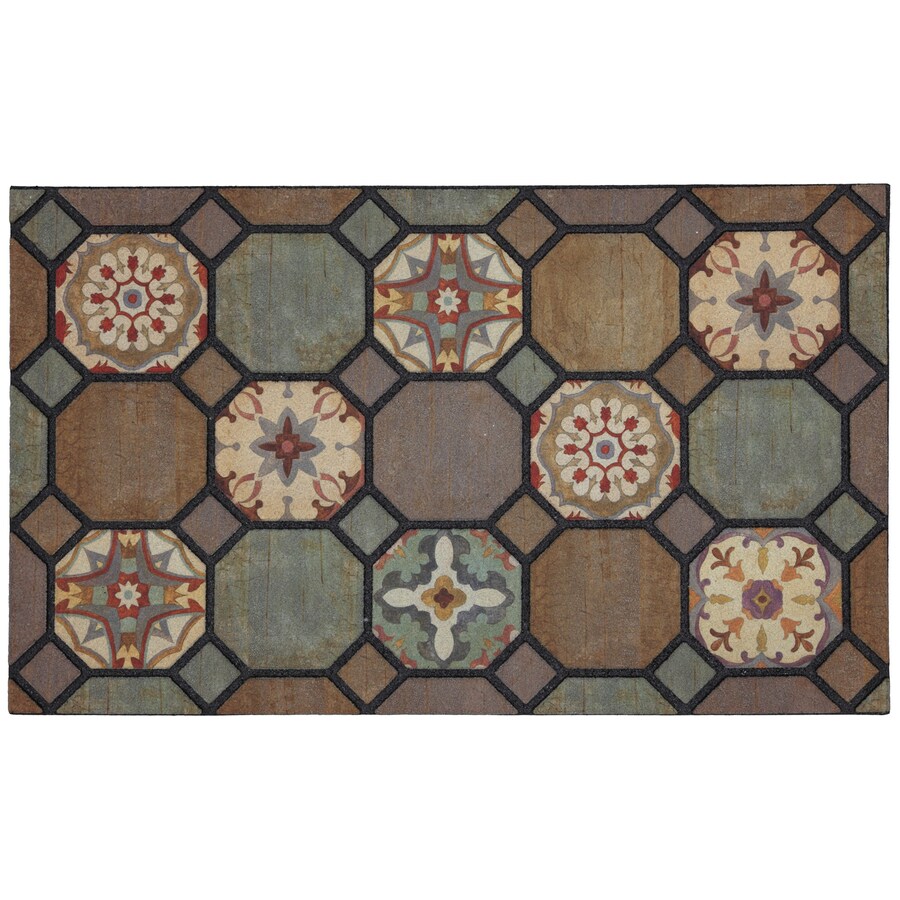 Mohawk Home Multicolor Rectangular Door Mat (Common: 18-in x 30-in ...