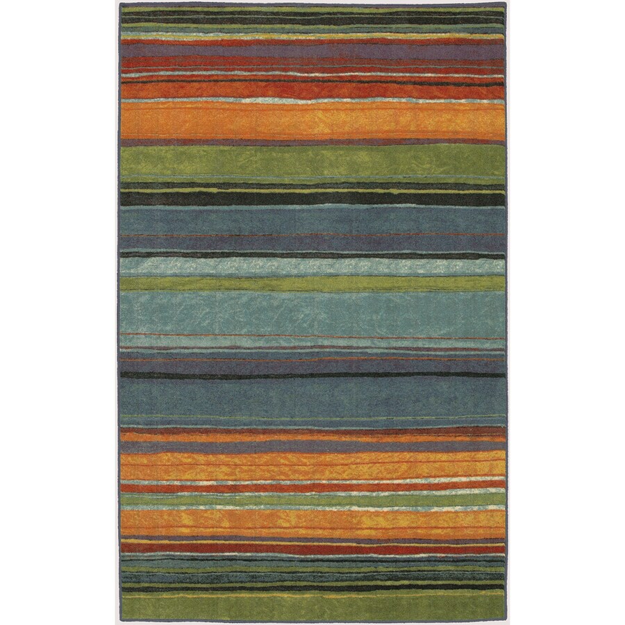 Shop Mohawk Home Carnival Stripe Multicolor Rectangular Indoor Tufted ...