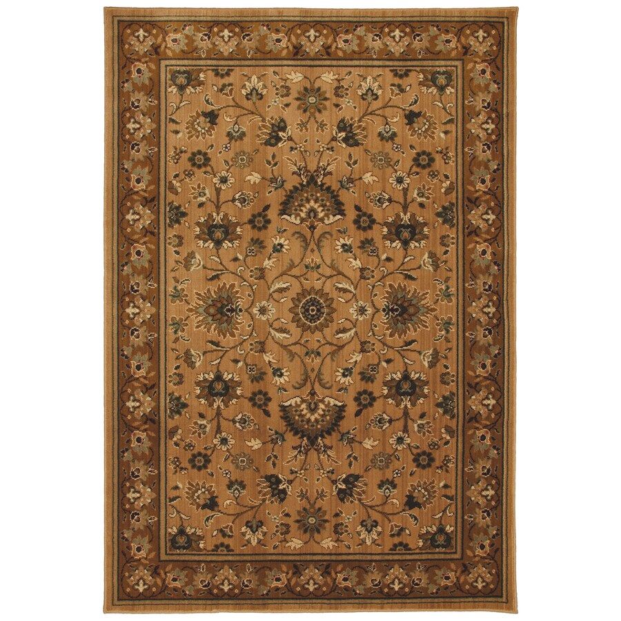 allen + roth Gladwyne Md Beige 8 X 10 (ft) Brown Geometric Area Rug at ...
