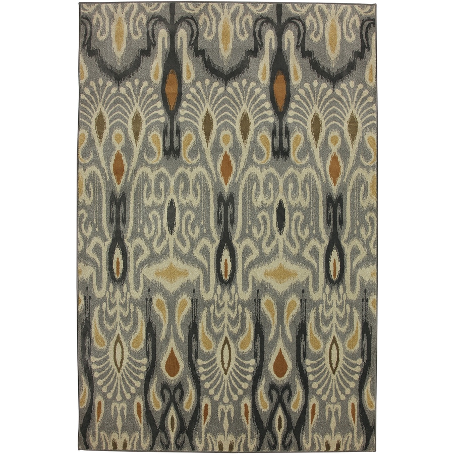Mohawk Home Dorrego Ikat Sand Beige 8 X 10 (ft) Grey Area Rug in the ...