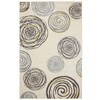 Mohawk Home Swirlz Cream Rectangular Indoor Tufted Area Rug (Common: 5 ...