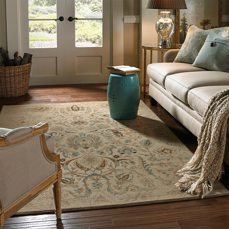 Mohawk Home Serenity 4 x 6 Sentiment Butter Pecan Area Rug at Lowes.com