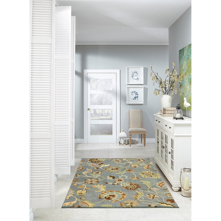 Mohawk Home Serenity 8 x 11 Floral Area Rug in the Rugs department at ...