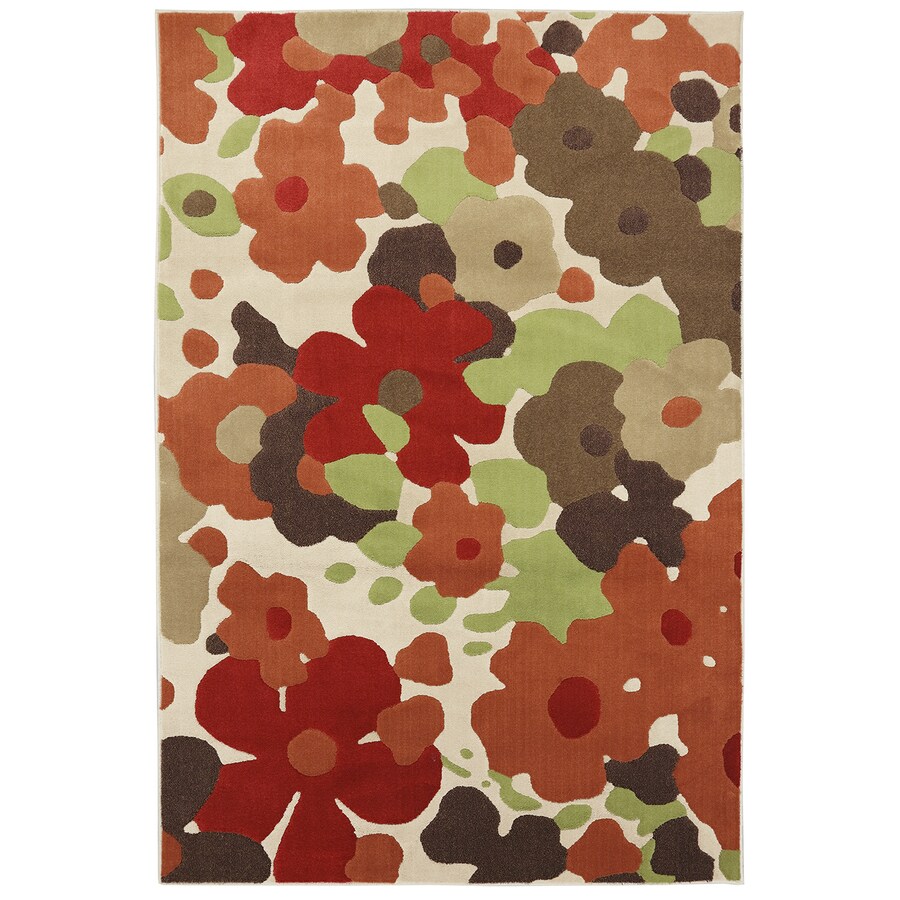 Mohawk Home Sensation 5 x 8 Red/Cream Geometric Area Rug at Lowes.com