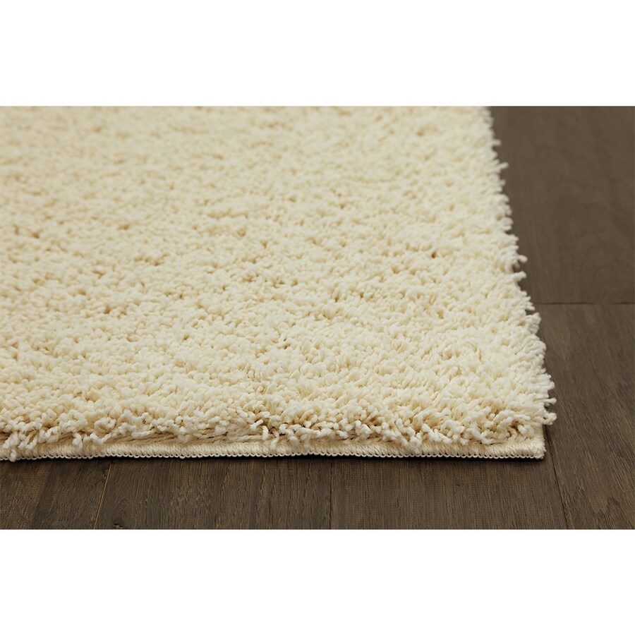 Mohawk Home Modern Shag Starch 8 X 10 (ft) Cream Solid Area Rug in the ...