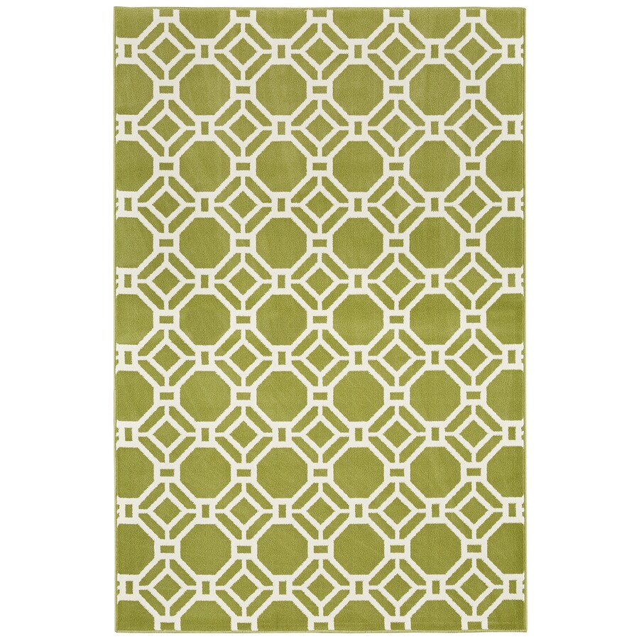 Mohawk Home Kew Gardens Iguana 8 x 10 Green Area Rug at Lowes.com