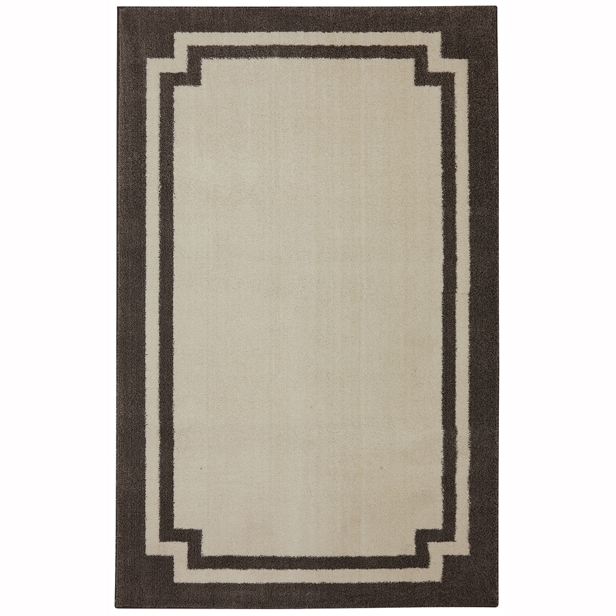 Mohawk Home Driscombe 5 x 8 Creme Brulee Border Area Rug in the Rugs ...